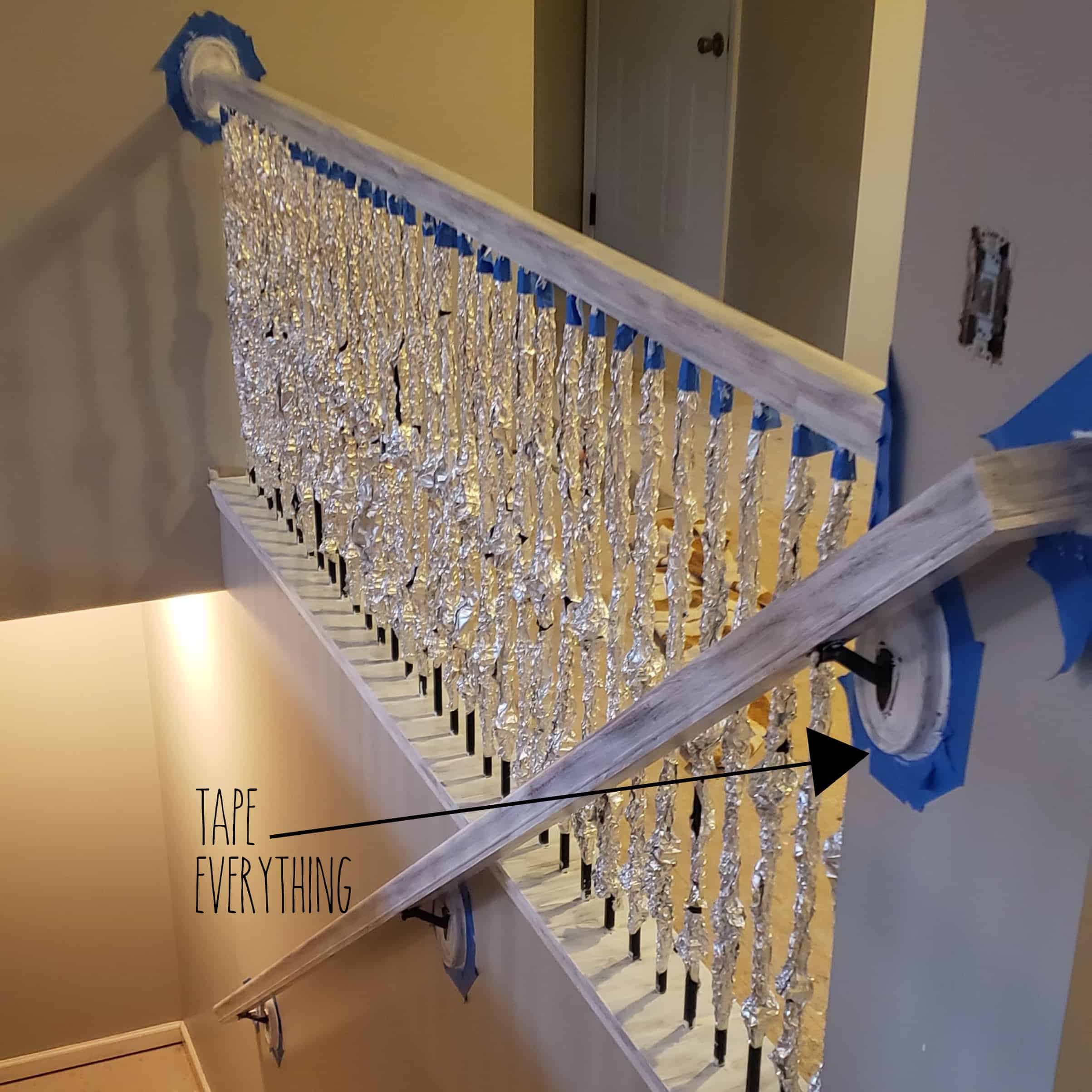 Banister Makeover- NO SANDING REQUIRED!!