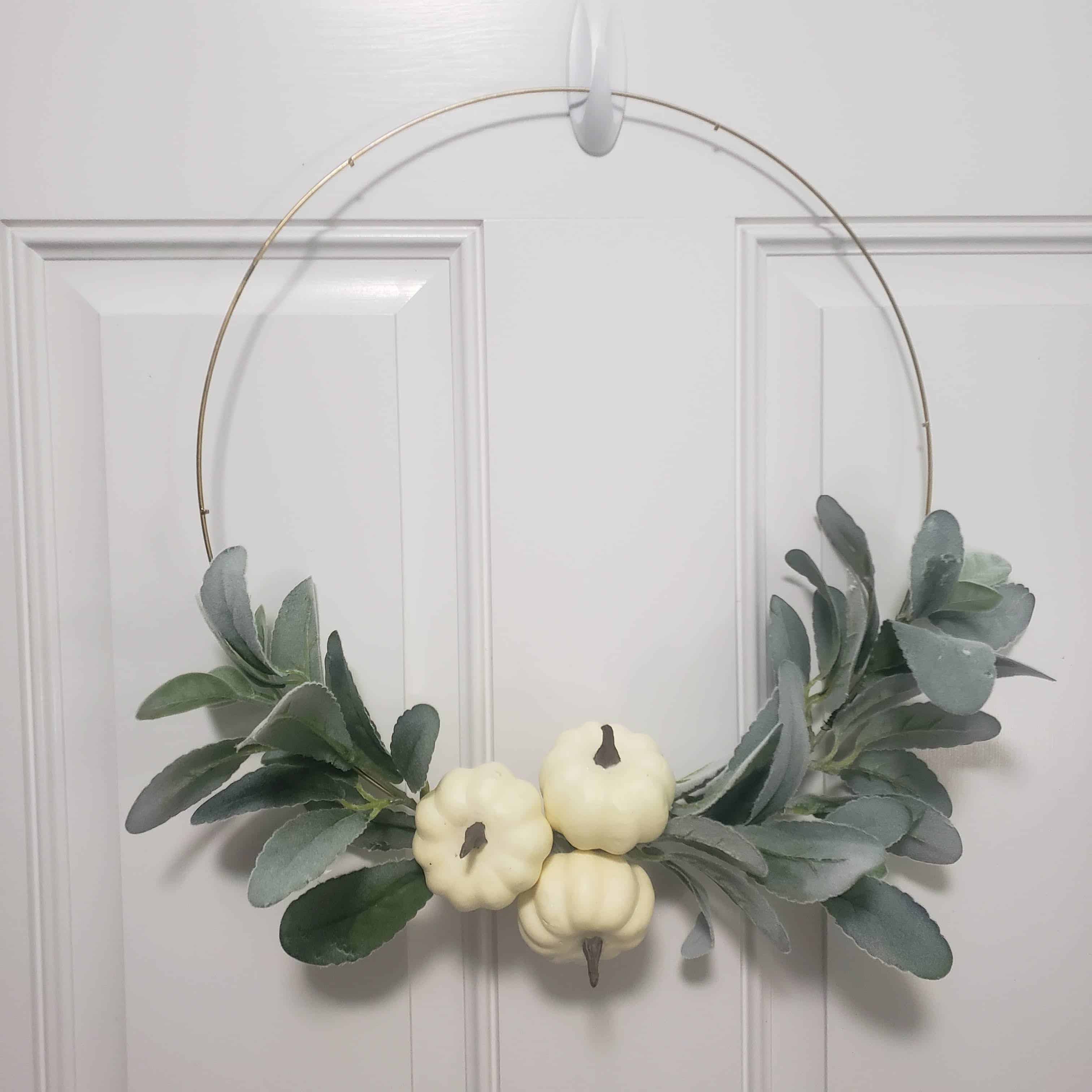$10 Fall Hoop Wreath you Need to Make this Season