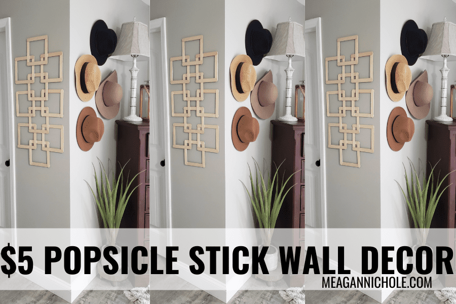 $5 Popsicle Stick Wall Decor DIY