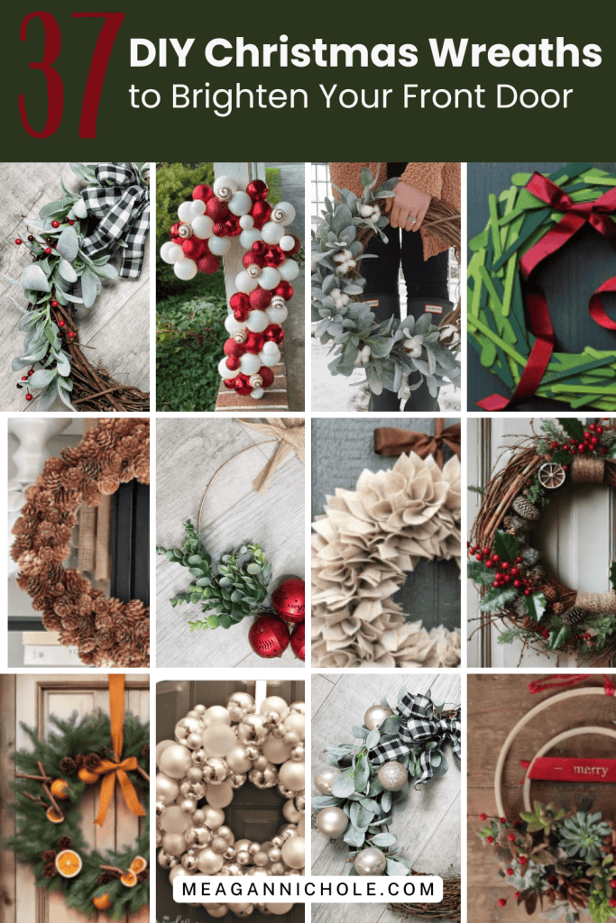 37 DIY Christmas Wreaths to Brighten Your Front Door