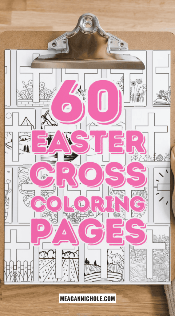 60 Free Easter Coloring Pages: Easter Cross Template Printable