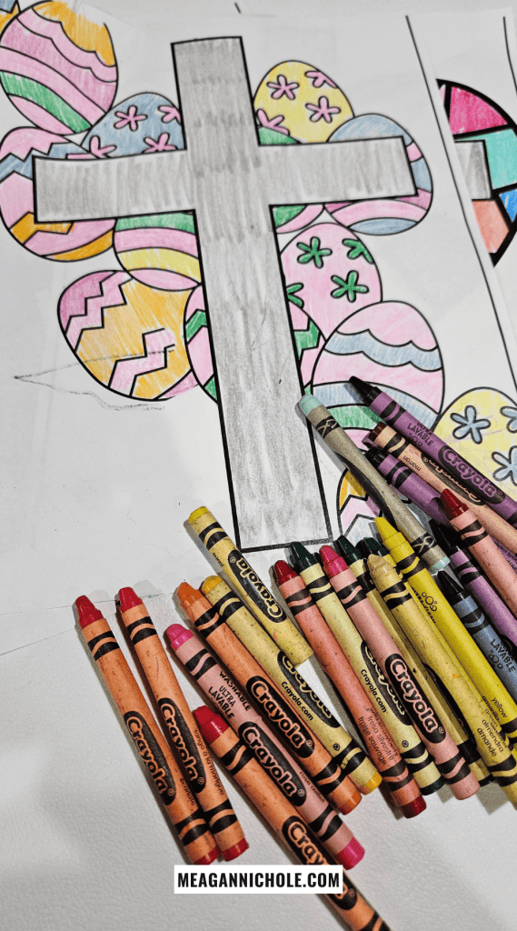 60 Free Easter Coloring Pages: Easter Cross Template Printable