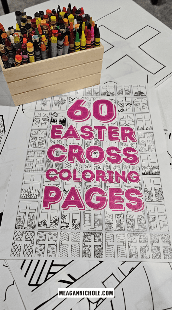 60 Free Easter Coloring Pages: Easter Cross Template Printable