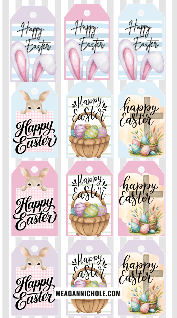 Free Printable Easter Gift Tags - Instant Download & Print