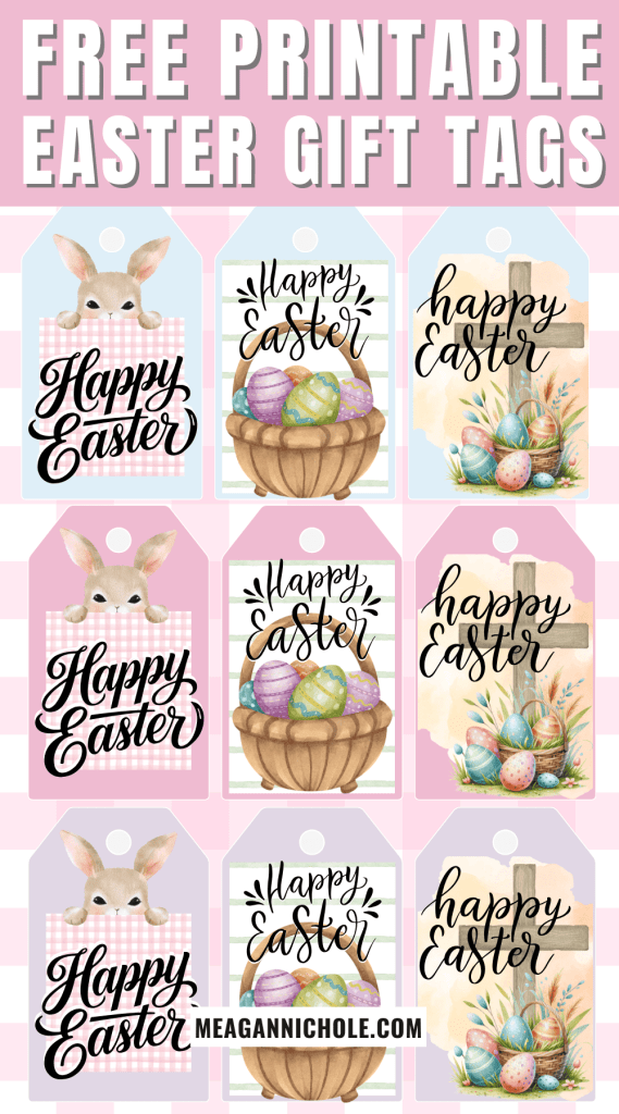 Free Printable Easter Gift Tags - Instant Download & Print