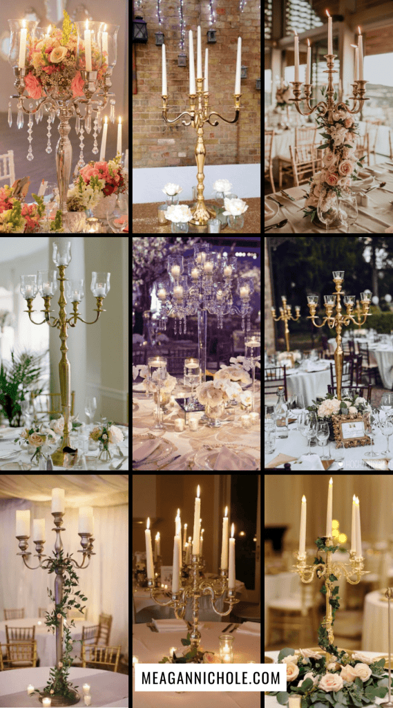DIY Candelabra Centerpiece Ideas for Weddings, Dinner Tables and More