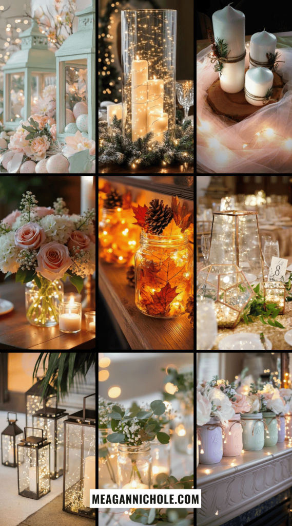 Diy Fairy Light Centerpieces