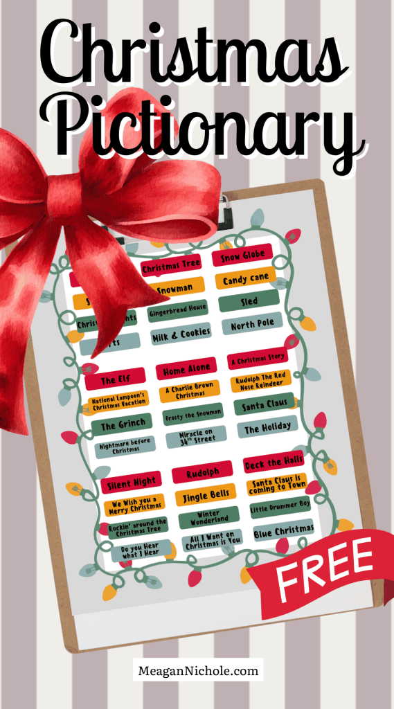 Free Christmas Pictionary Printable: The Perfect Game for Family ...