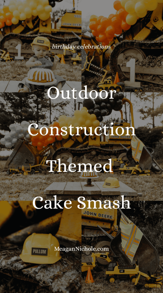 Construction Themed Cake Smash: DIY Outdoor Setup for a First Birthday