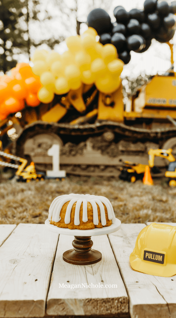 Construction Themed Cake Smash: DIY Outdoor Setup for a First Birthday